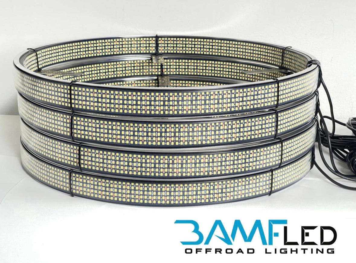 4pc 17" 10 Row 9360 LED Pure White Wheel lighting kit – BAMFLed